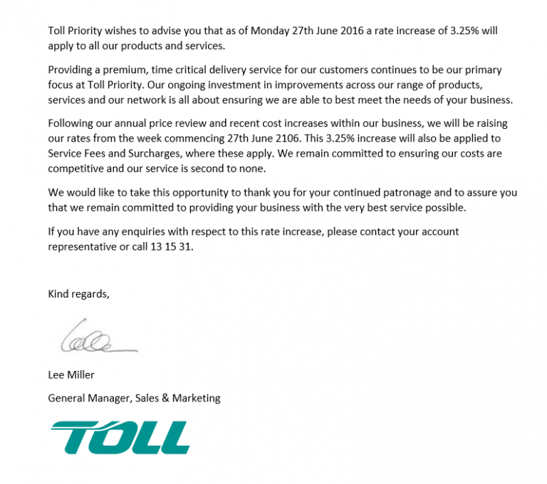 Toll Priority Email - Orthotech Laboratory Pty Ltd. Melbourne